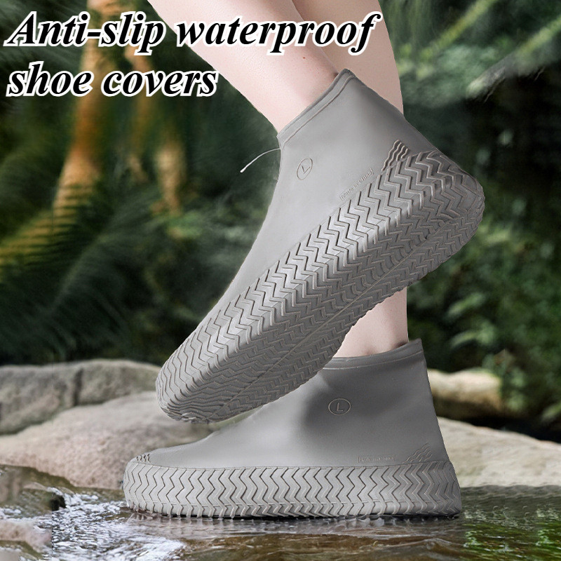 Waterproof Silicone Shoe Covers Reusable Non-Slip Rain Shoe Covers Anti ...
