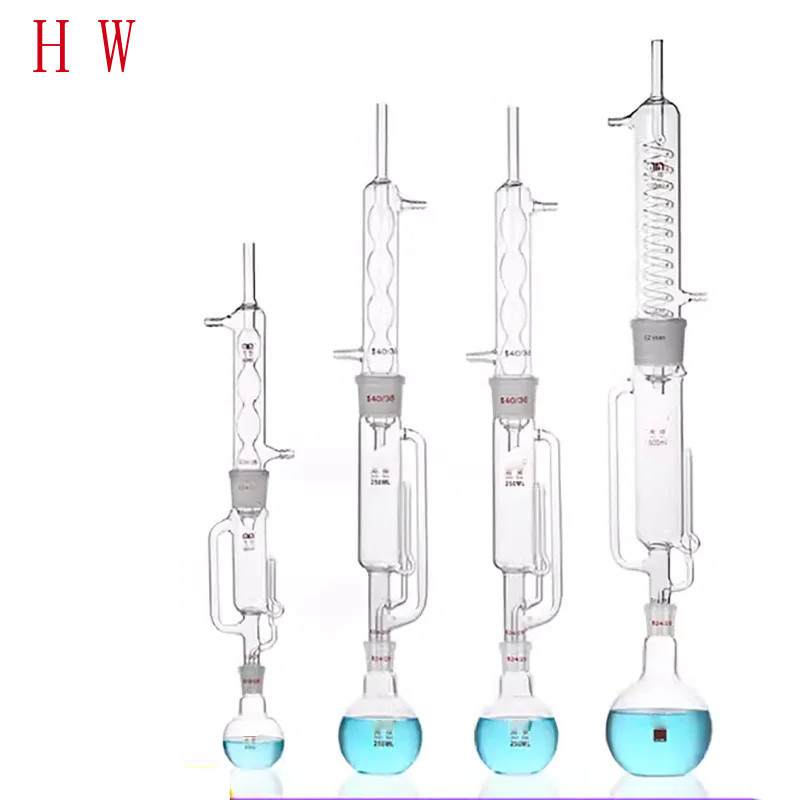 150ml/250ml/500ml Lab Glass Soxhlet Extractor condenser and extractor ...