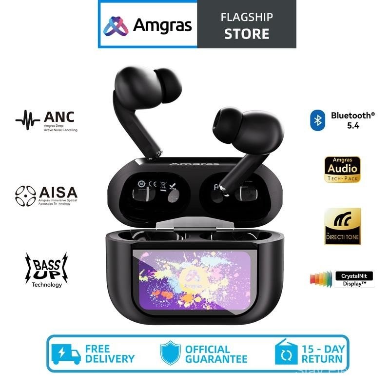 Amgras Eternity Ⅳ Major Smart Screen earphone Bluetooth Wireless Earbud ...