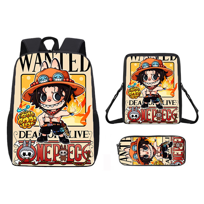 AA LABUBU backpack for kids popmart schoolbag pencil case set LABUBU ...
