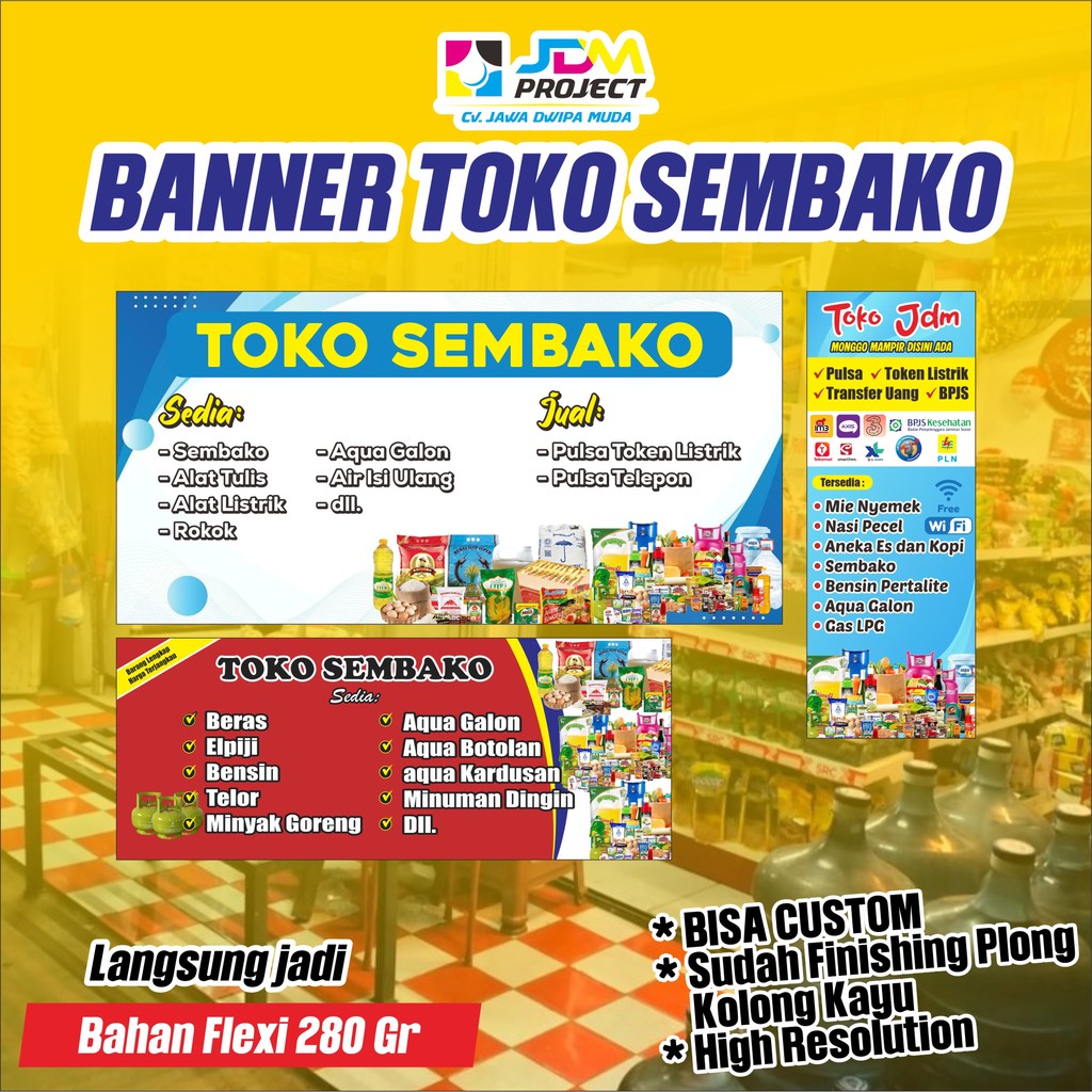 JDM Project - Custom Grocery Stall Shop Banner | Shopee Malaysia