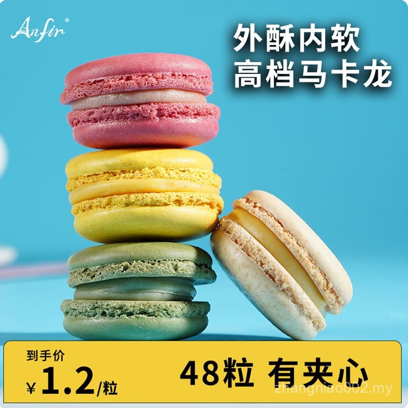 Macaron Dessert 48Pcs French Dessert Tea Break Table Sandwich Biscuits ...