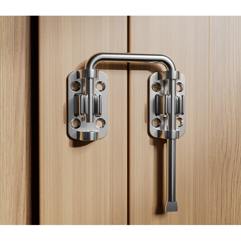 Perforation-Free 90-Degree Rotating Door Lock Handy Tool Sliding ...