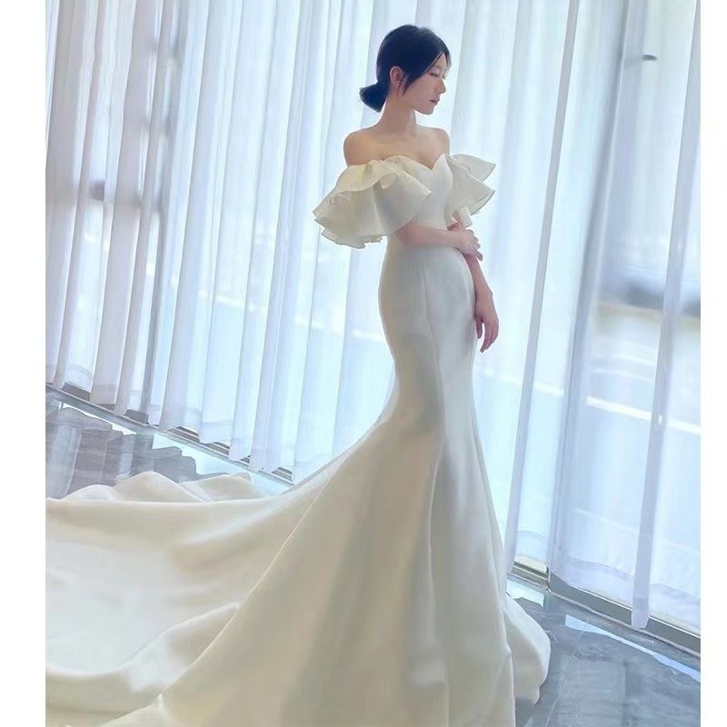 ️ 2025 baju tunang perempuan Gaun pengantin perkahwinan Off-Shoulder ...