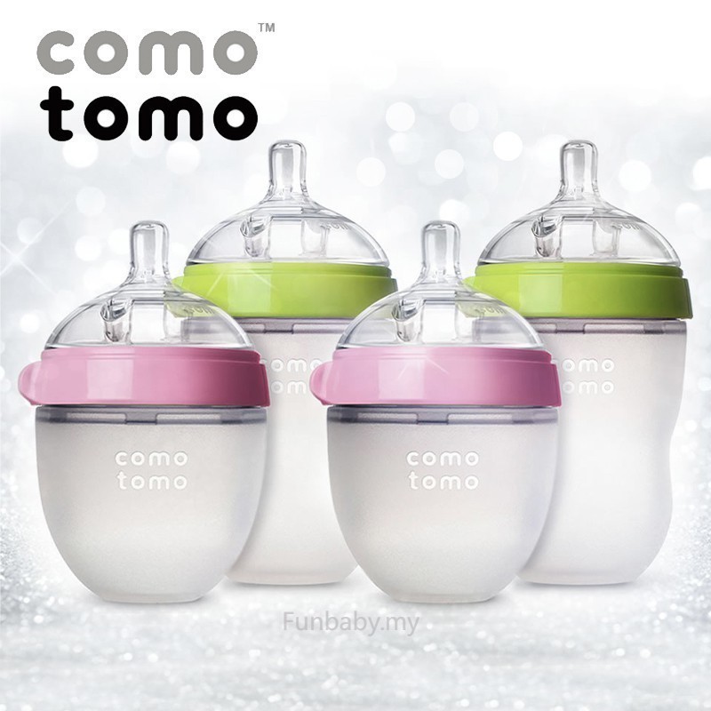 READY STOCK COMOTOMO Baby Milk Bottle_Bottle Susu Puting susu Silicone ...
