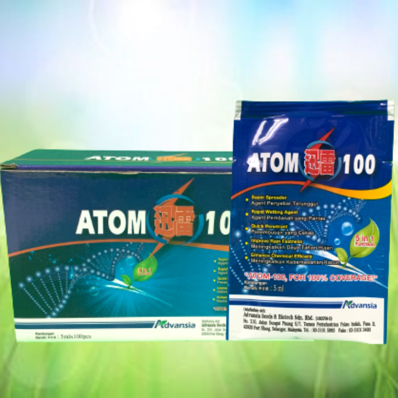 5ML ATOM 100 {1 KOTAK -100pcs} 1 Box ADVANSIA Pelekat Racun /Adjuvant ...