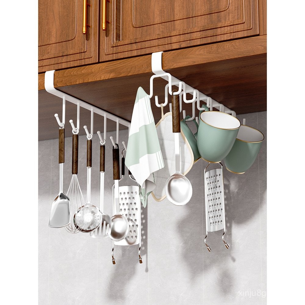 Kitchen Hook Rack Perforation-Free Lower Hanging Storage Storage Hook ...