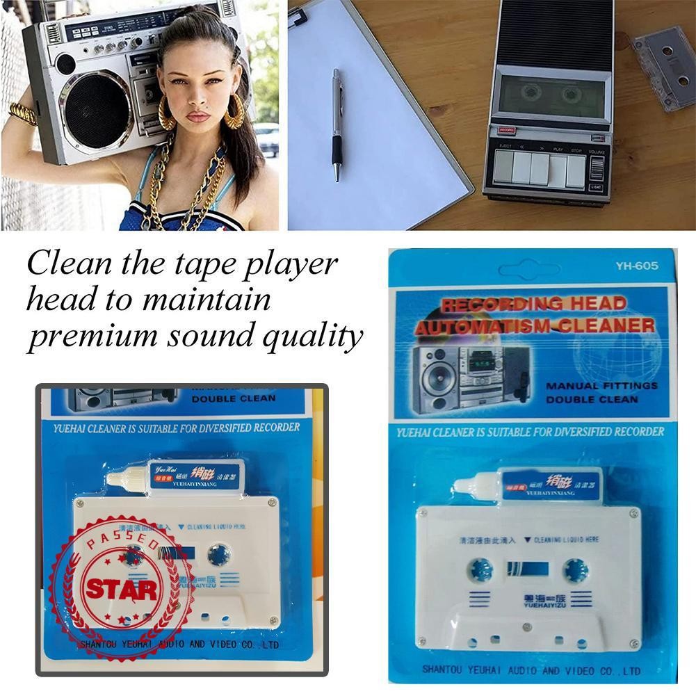 Top Line Audio Cassette Tape Head Cleaner Audio Cassette Tape Player ...