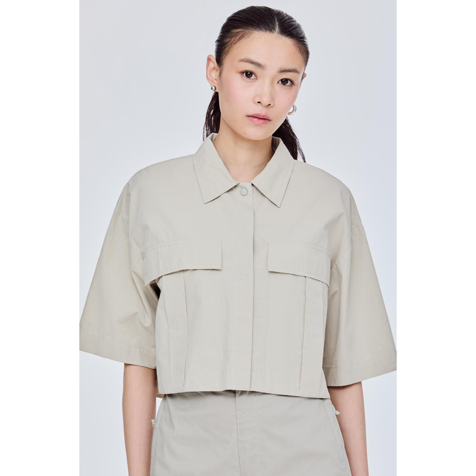 Cropped Collared Shirt | Shopee Malaysia