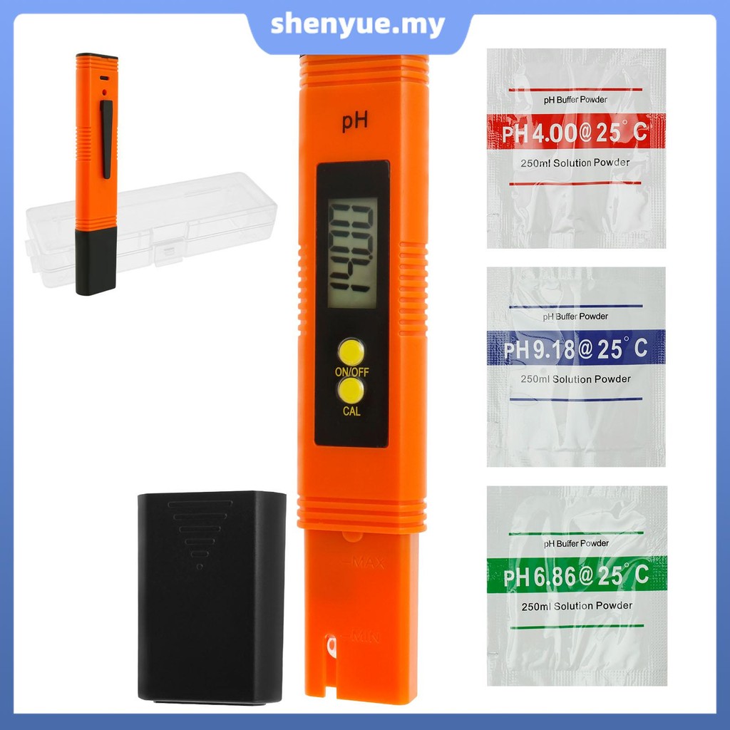 Plastic Digital pH Tester Accurate Measurement Soil Meter Battery ...