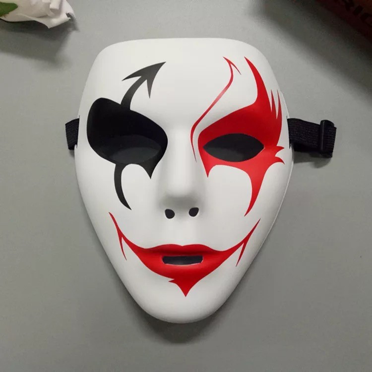 Feature Street Dance V-Shaped Death God Demon Dance Mask White Horror ...