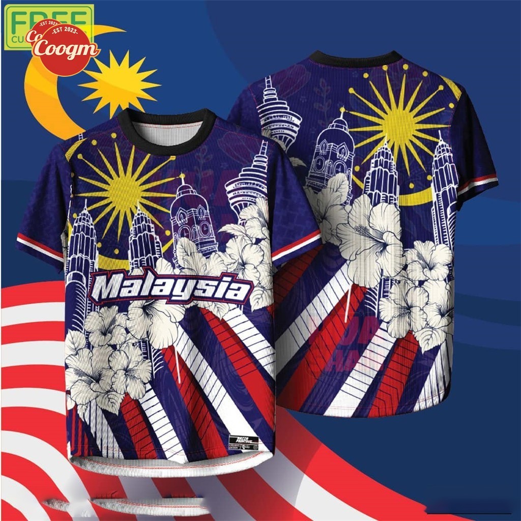 1957 Merdeka Clothes 2025 68th Malaysia Tshirt Men Shirt Short Sleeve ...