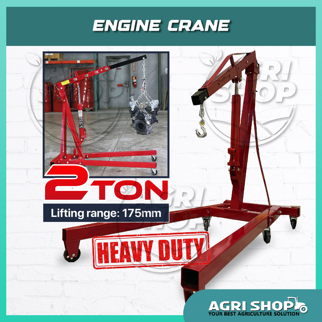 Agrishop 2 Ton Hydraulic Engine Crane | 85KG Foldable Engine Crane ...