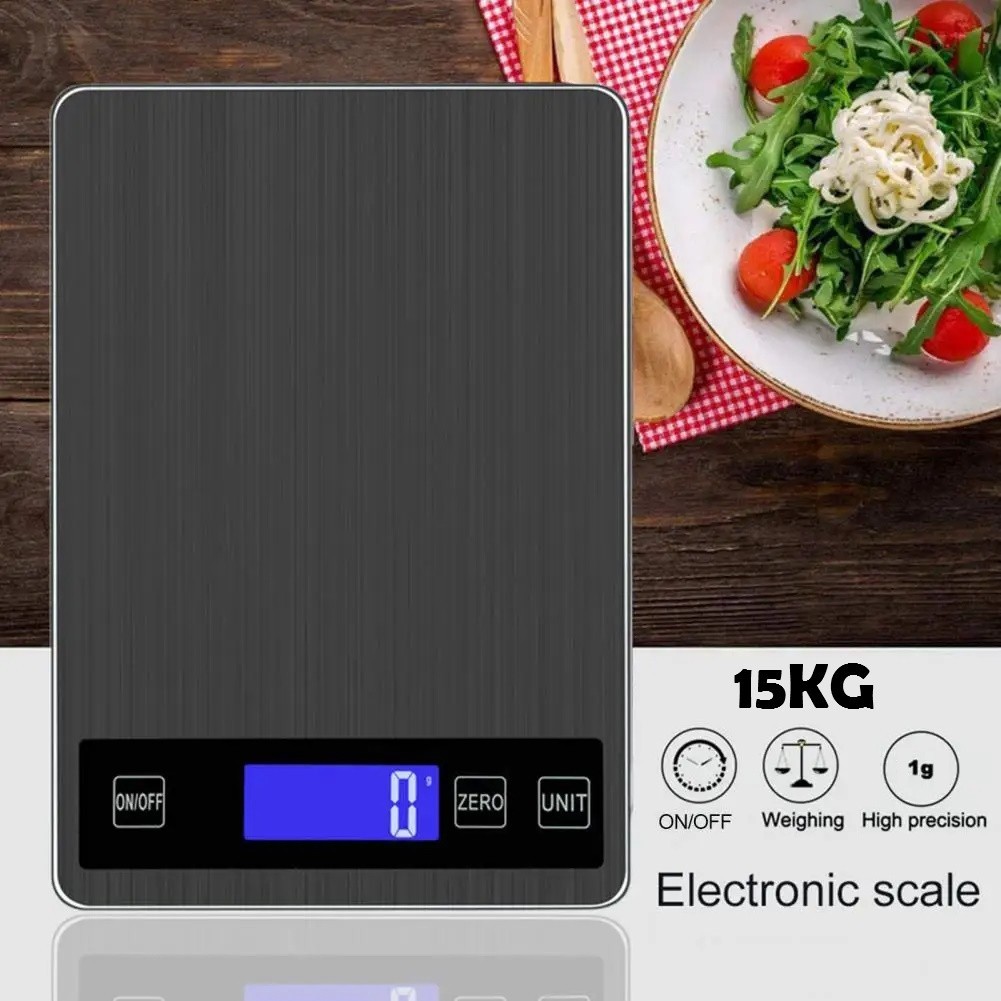 15Kg 1g Kitchen Scale LCD Kitchenware Electronic Digital Weighing Food ...