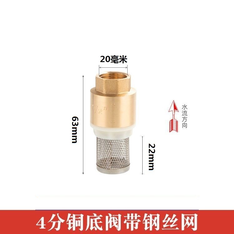 All Copper Water Pump Bottom Valve Bottom Check Valve Anti-Backflow ...