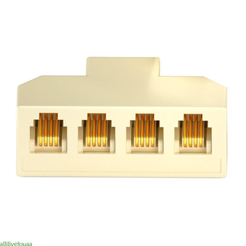 allilivefouaa 4 Way RJ11 Telephone Splitter 6P4C 6P2C RJ-11 Adapter ...