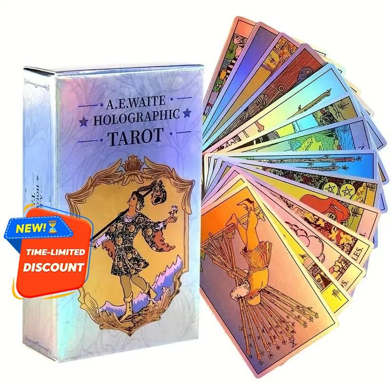 1 Box Classic Tarot Card Game with Holographic Flash Cards and Waite ...