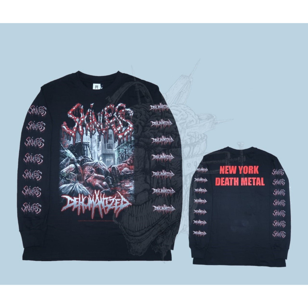 Longsleeve Skinless X Dehumanized - New York Death Metal | Shopee Malaysia