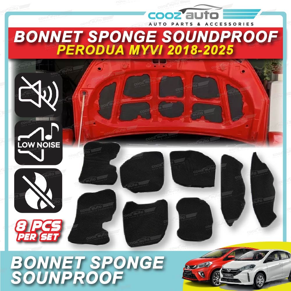 Perodua Myvi New 2018 - 2025 Front Bonnet Sponge Soundproof Cover ...