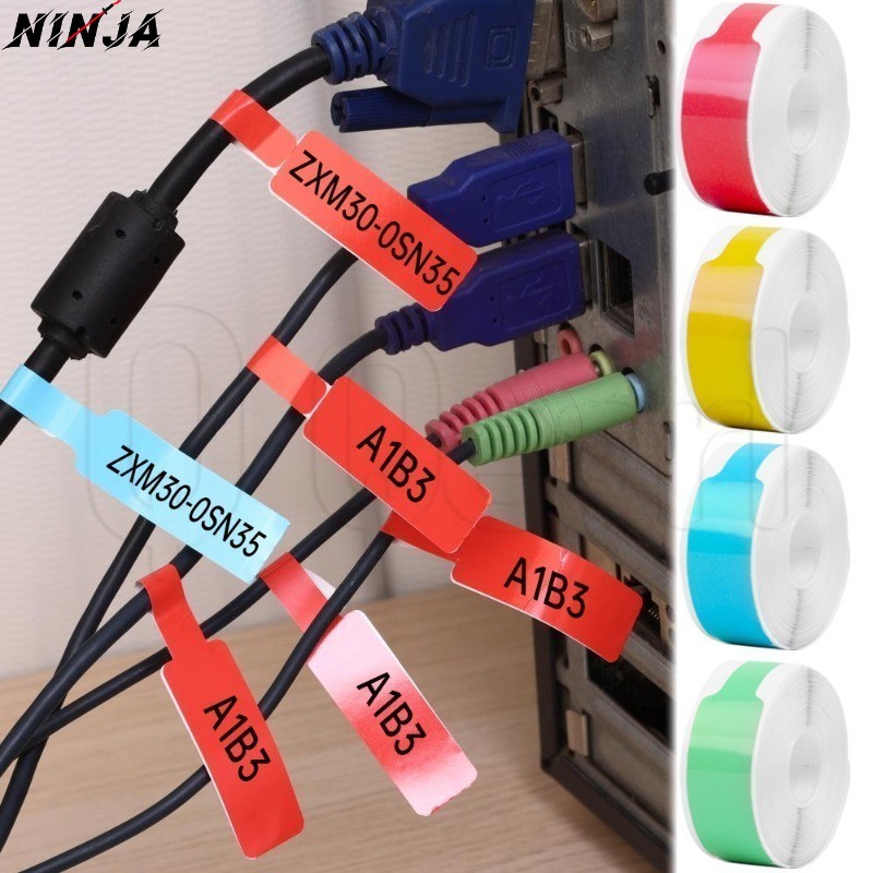 65Pcs/roll Self-adhesive Cable Label - Thermal Papers Label Sticker ...
