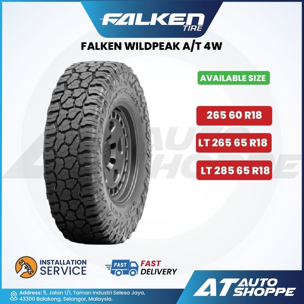Falken Wildpeak AT4W 18" Tyre 265 LT265 LT285 60 65 R18 LT 4X4 4WD (1 ...