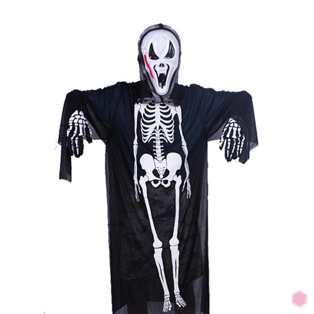 Halloween Scream Skull Mask Children Horror Full Head Masque with 11 ...