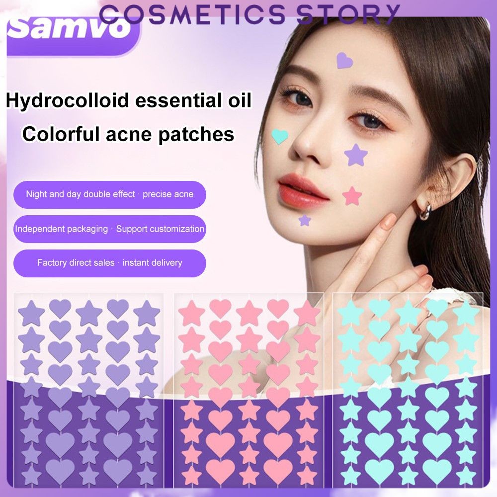 Colorful Cute Star Shaped Acne Treatment Sticker Invisible Acne Cover ...