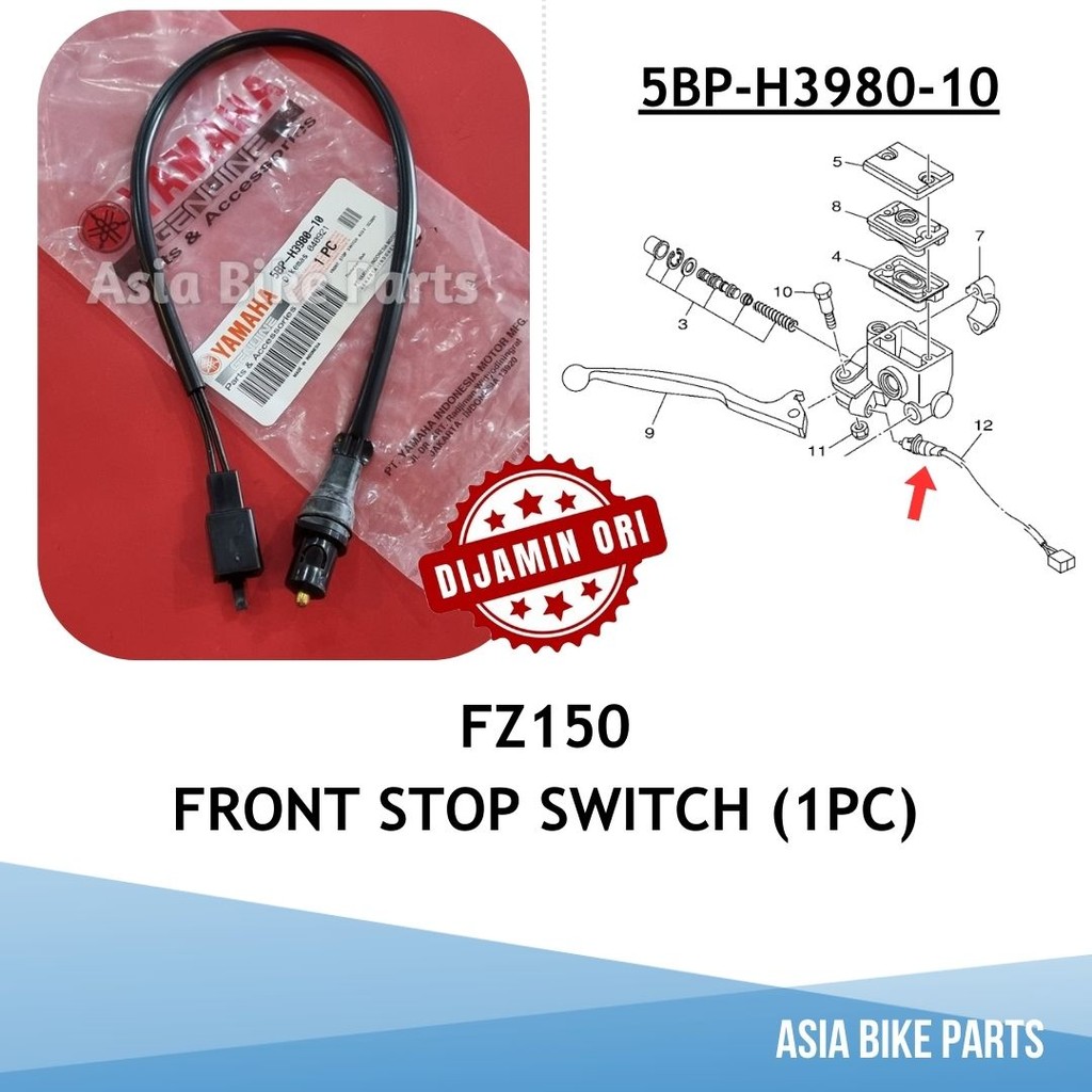 Yamaha Original FZ150 Front Stop Switch - 5BP-H3980-10 | Shopee Malaysia