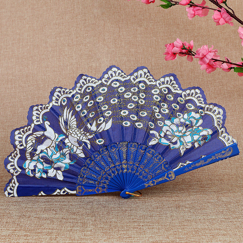 Peacock Chinese Fan Dance Fan Ancient Fan Plastic Fan Folding Fan ...