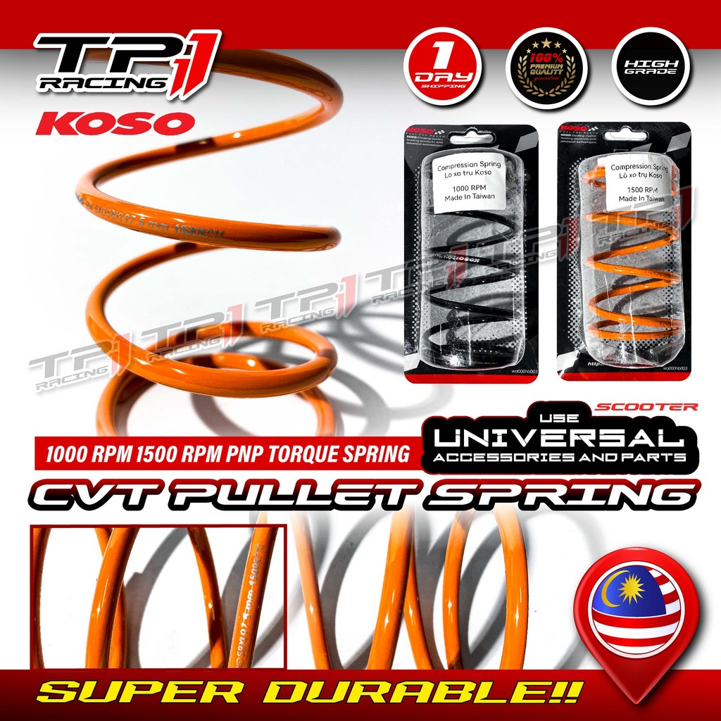 CVT Pulley Spring ORI KOSO Universal Scooter Use 1000 RPM 1500 RPM PNP ...