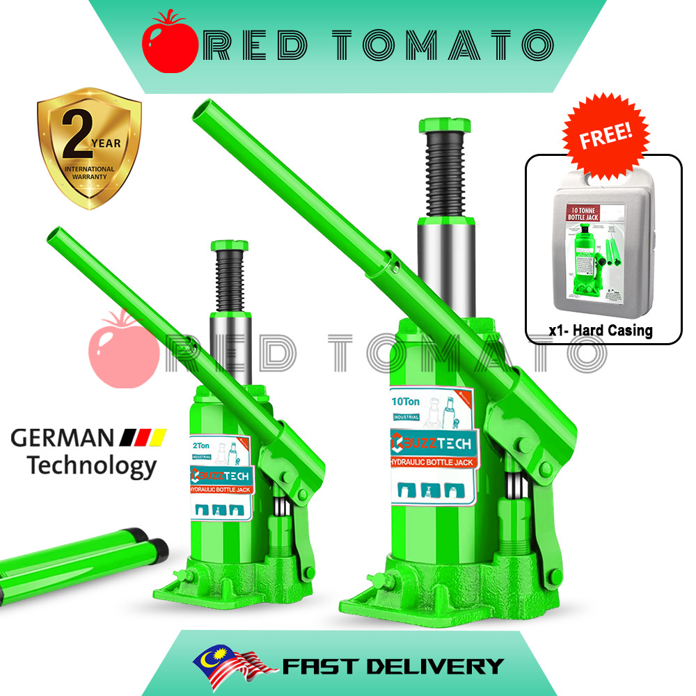 RED TOMATO 2 Ton - 10 Ton Portable Heavy Duty Hydraulic Bottle Jack ...