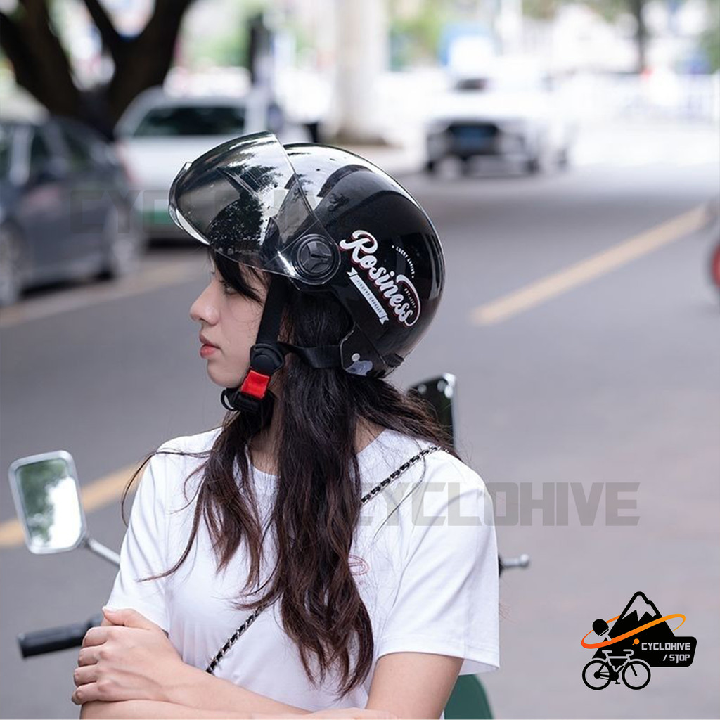 Electric Vehicle Helmet Sun Protection Motorcycle Helmet Half Bike ...