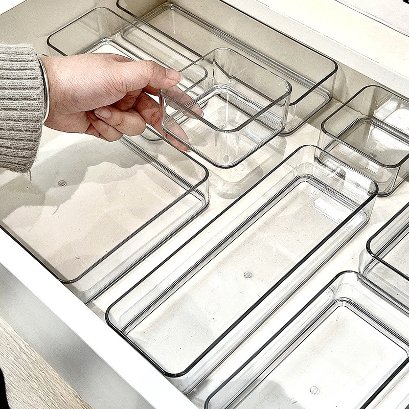 Tidy-up Partition Drawer Built-in Partition Storage Box PET Acrylic ...