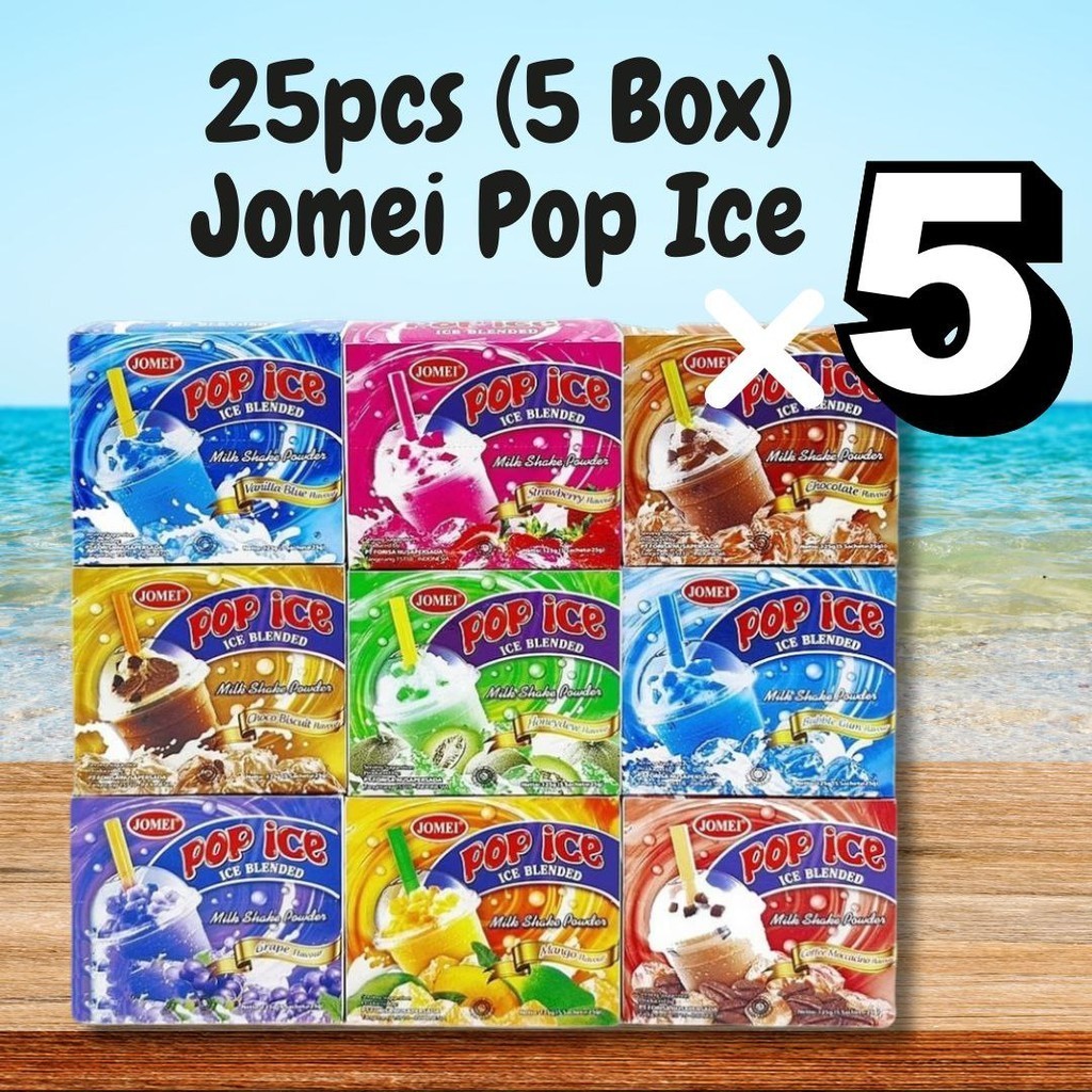 Pop Ice Blended Milk Shake Cool Powder (25gx5pcs) X 5 box | Shopee Malaysia