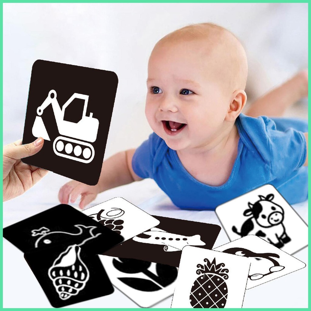 High Contrast Baby Cards Black and White High Contrast Baby Flash Cards ...