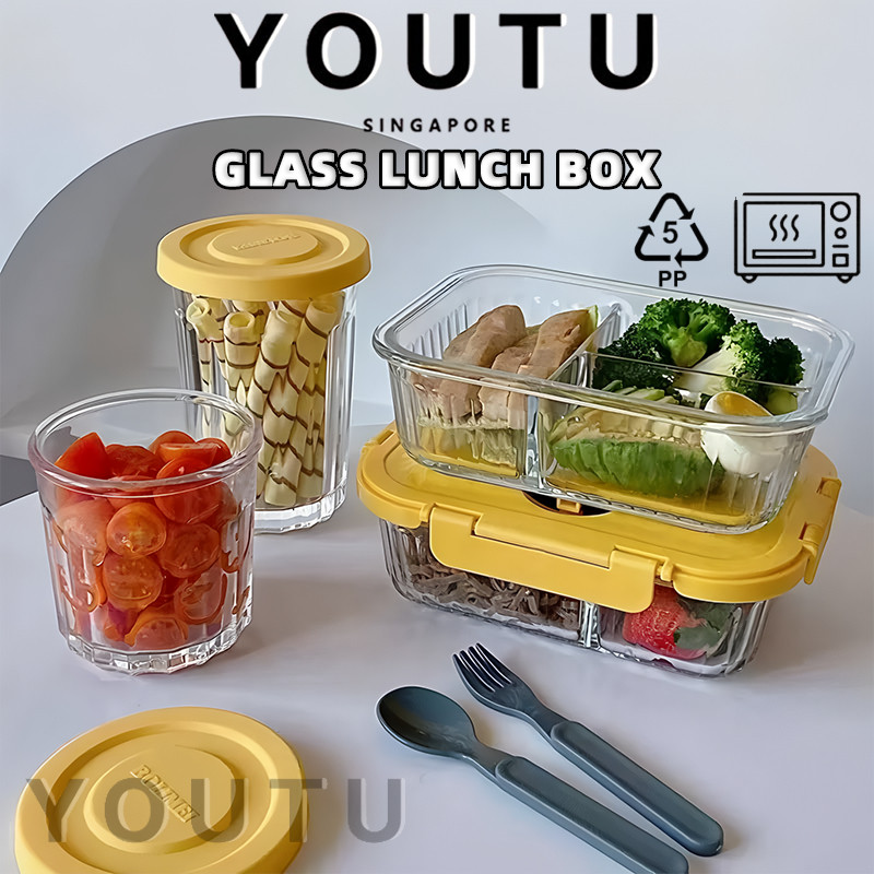 Lunch Box Glass Food Container Glass Lunch Box Microwaveable BPA Free ...