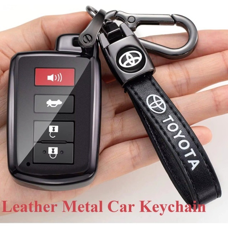trd leather metal car keychain motorcycle key holder high-end fashion ...