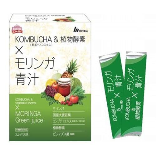 KOMBUCHA (black tea mushroom extract) & plant enzymes x moringa green ...