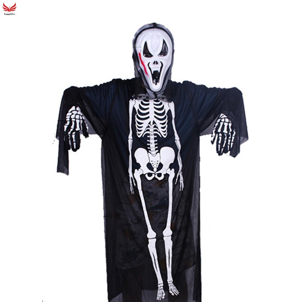 Halloween Scream Skull Mask Children Horror Full Head Masque with 11 ...