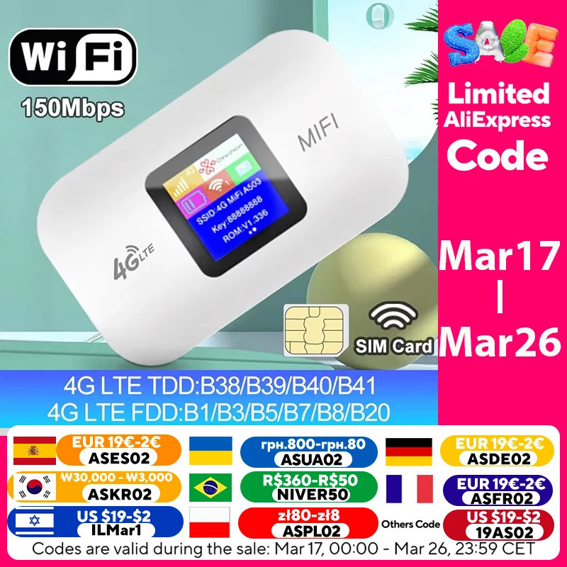 Penghala 4G Lte Wifi Mudah Alih Modem Mini Luaran Hotspot Poket Mifi ...