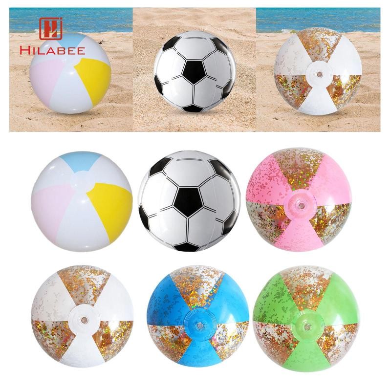 HILABEE Inflatable Beach Ball Novelty Beach Pool Volleyball Game Water ...