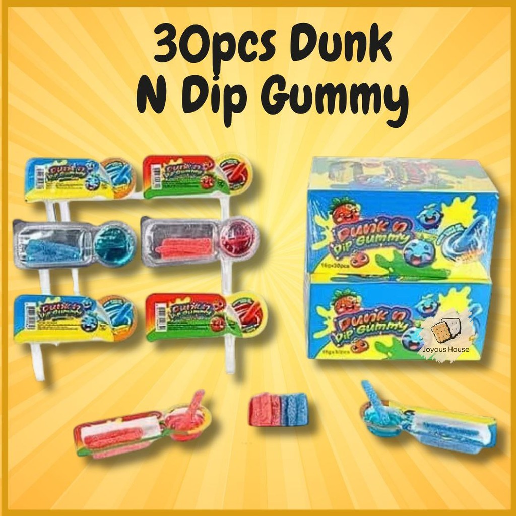 30pcs Leanseng Dunk N Dip Gummy +jam - 30pcs [Gula-Gula Celup Rasa Buah ...