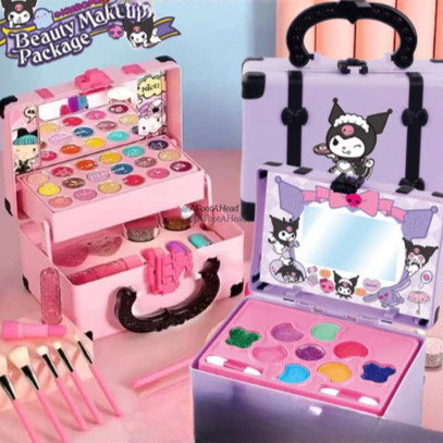 32 PCS Princess Kuromi Makeup Dressing Box Set Eyeshadow Blush Lipstick ...