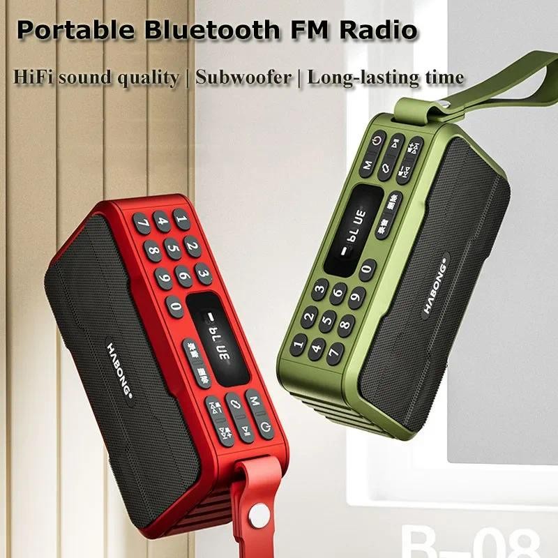 Portable Radio FM Mini Bluetooth Radios Speaker Hifi Sound Soundbar ...