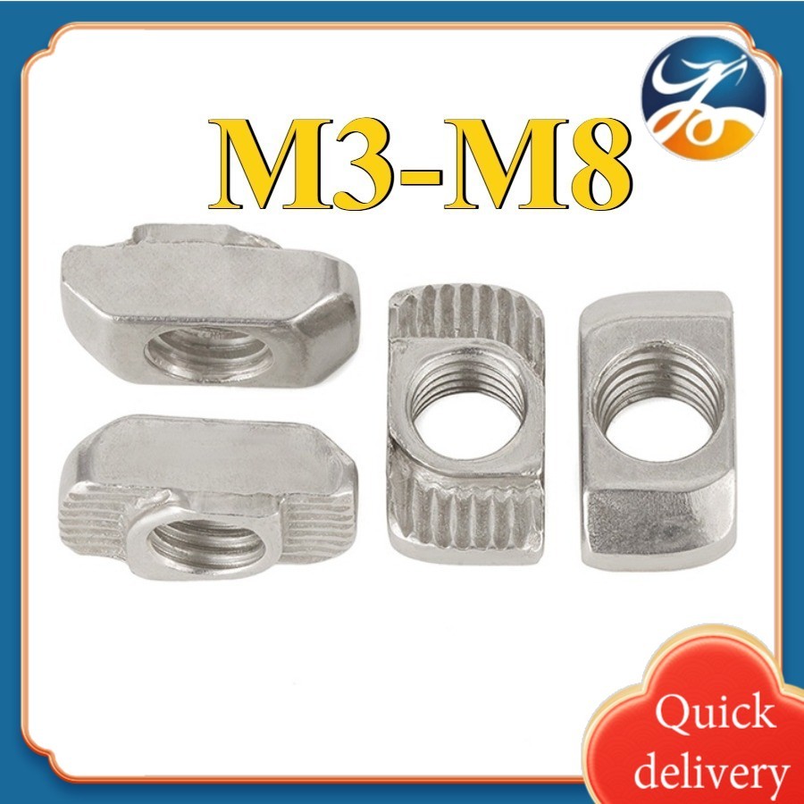 European Standard T-Type Nut (Nickel-Plated) Semicircle T-Type Nut M3 ...