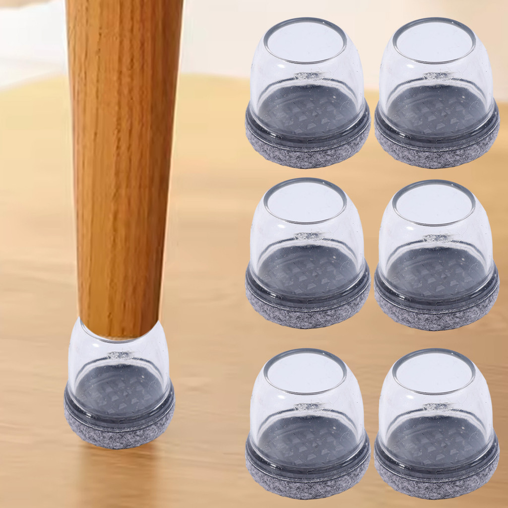 4Pcs TPE Chair Leg Covers Thickened Felt Bottom Elastic Furniture Foot ...