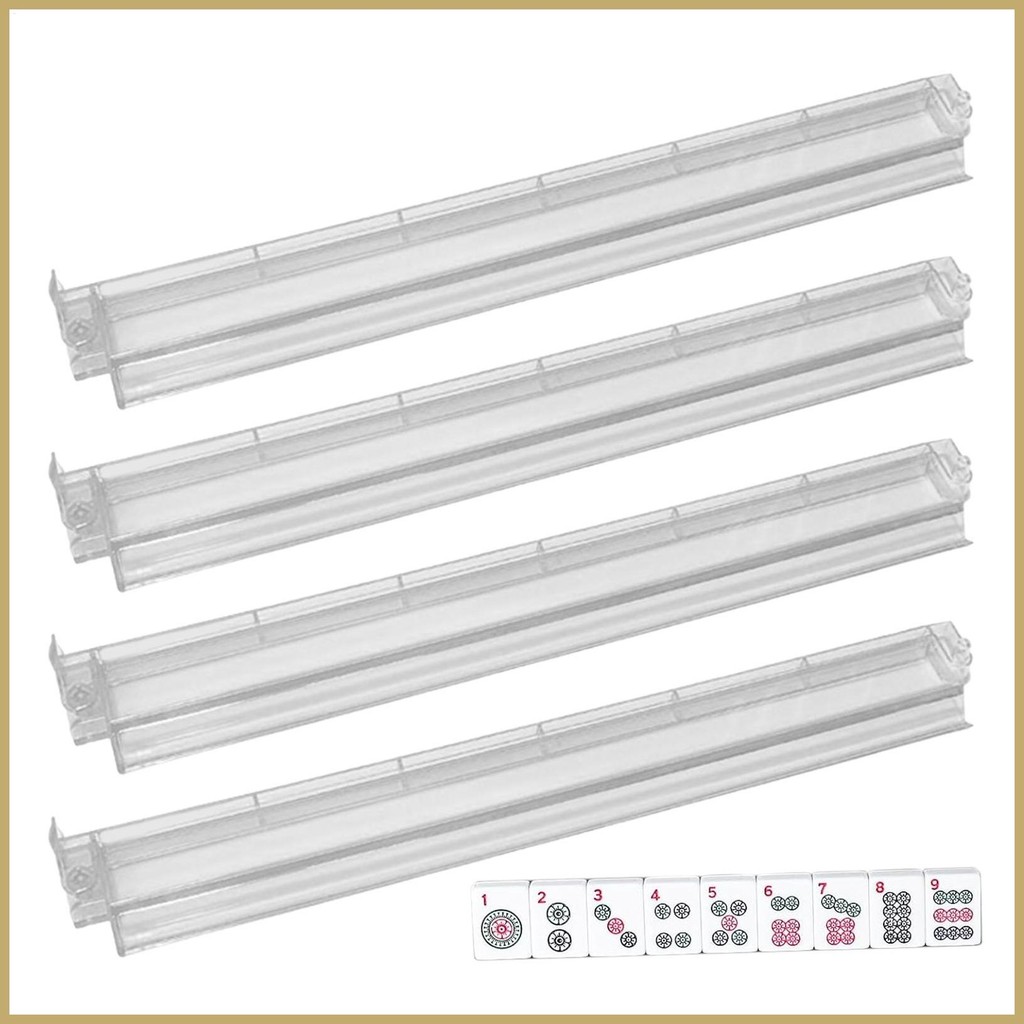 Mahjong Pushers and Racks Mahjong Racks for Party 4 Pieces Acrylic Mah ...
