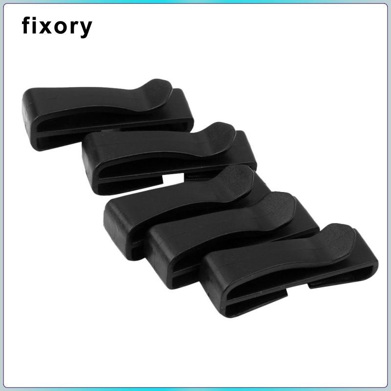 fixory 5 Black Webbing Ending Clip Quick Slip Keeper Buckle For ...