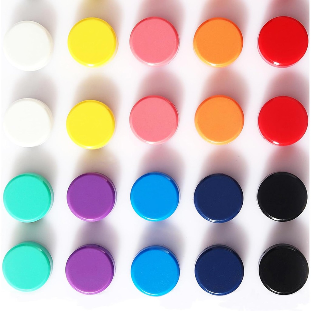 Fridge Magnet - 20 Pack 10 Colors Refrigerator Magnets, Mini Strong ...