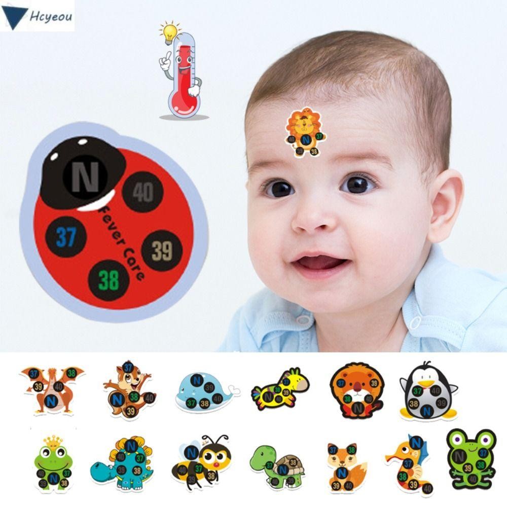 HCYEOU Fever Indicator Stickers, Cute Forehead Head Strip Baby ...